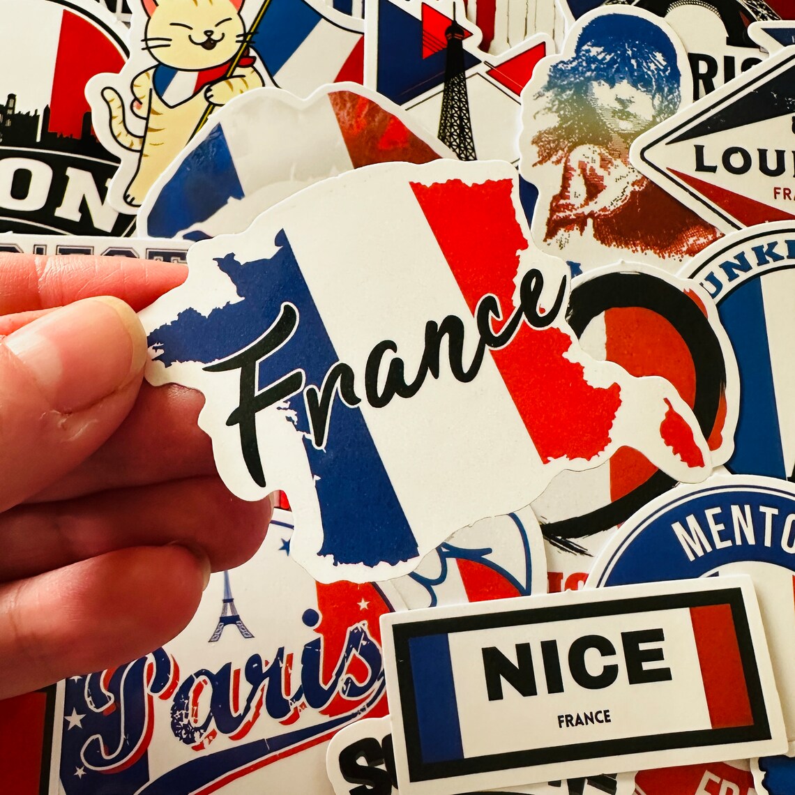 25/50 Vinyl France Stickers, Die Cut Decal Set, Waterproof Reusable ...