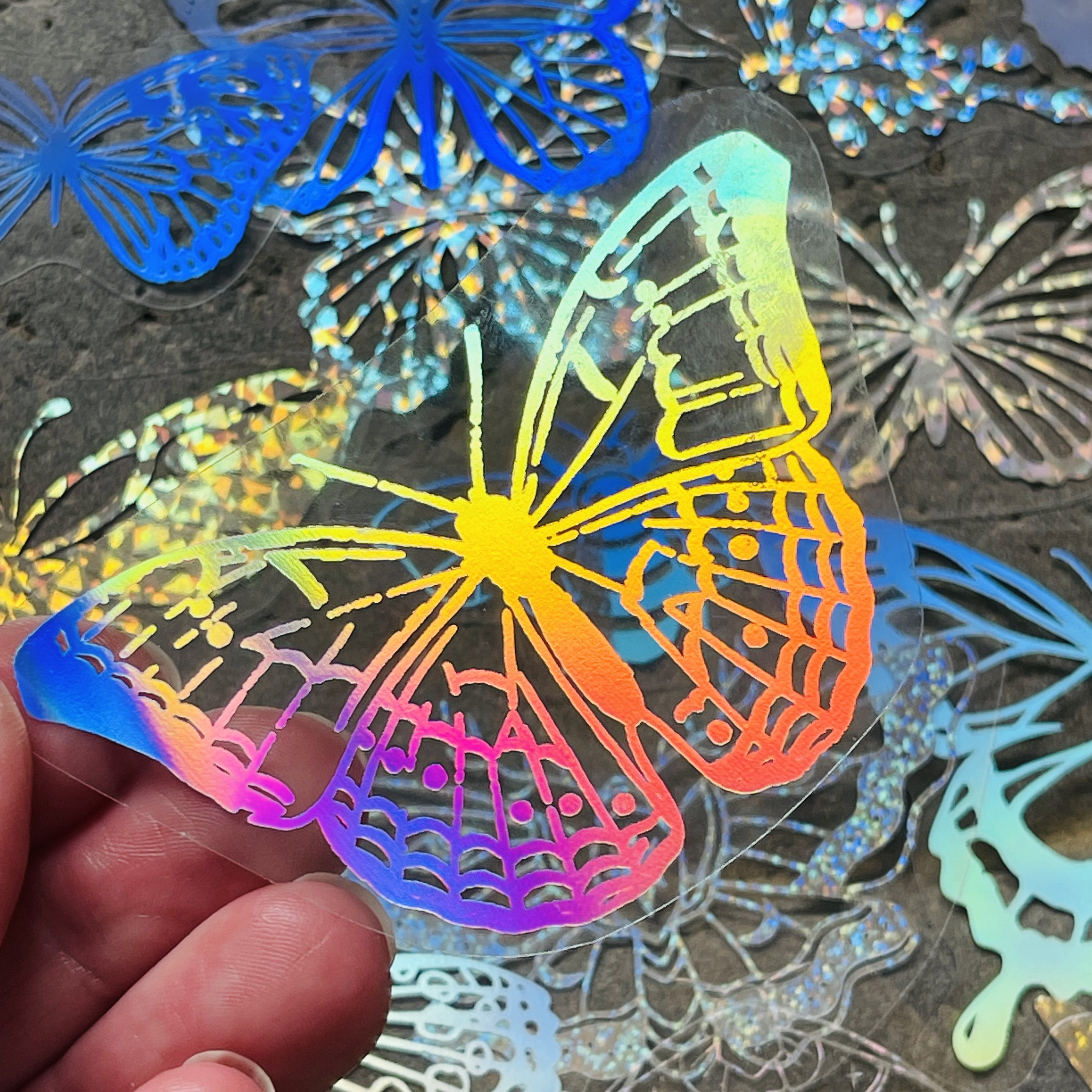 20 Vinyl Holographic Butterfly Sticker Pack Waterproof - Etsy