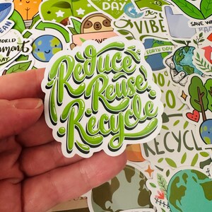 25/50 Vinyl Environment Stickers, Die Cut Decal Set, Waterproof ...