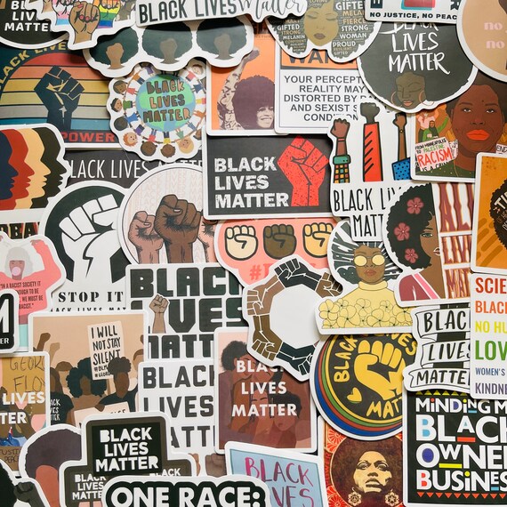 25/50/100 Vinyl BLM Stickers Die Cut Decal Set Waterproof | Etsy