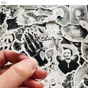 25/50 Vinyl Goth Stickers, Durable Die Cut Decal Set, Waterproof ...