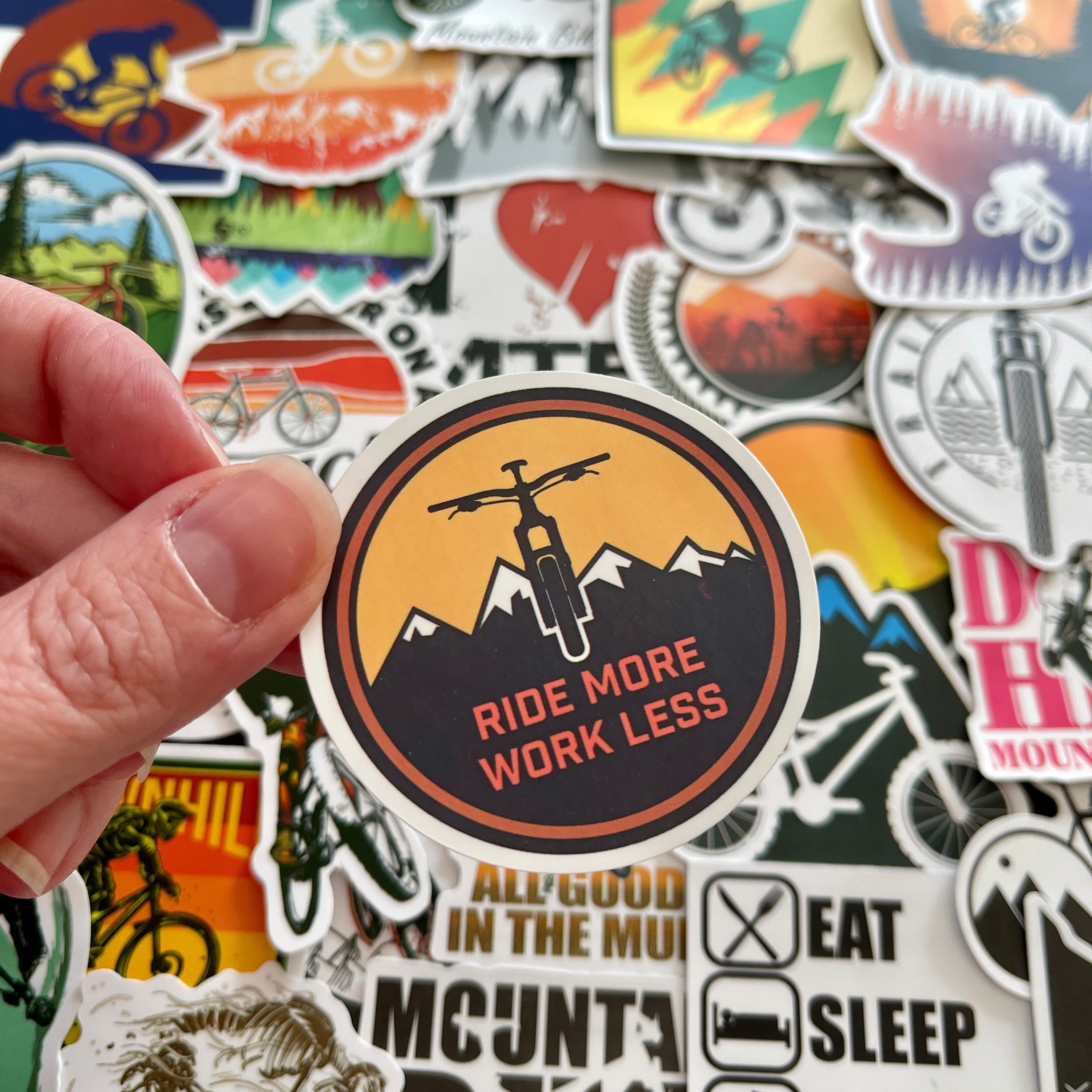 25/50 Vinyl Mountain Bike Stickers Die Cut Decal Set - Etsy UK
