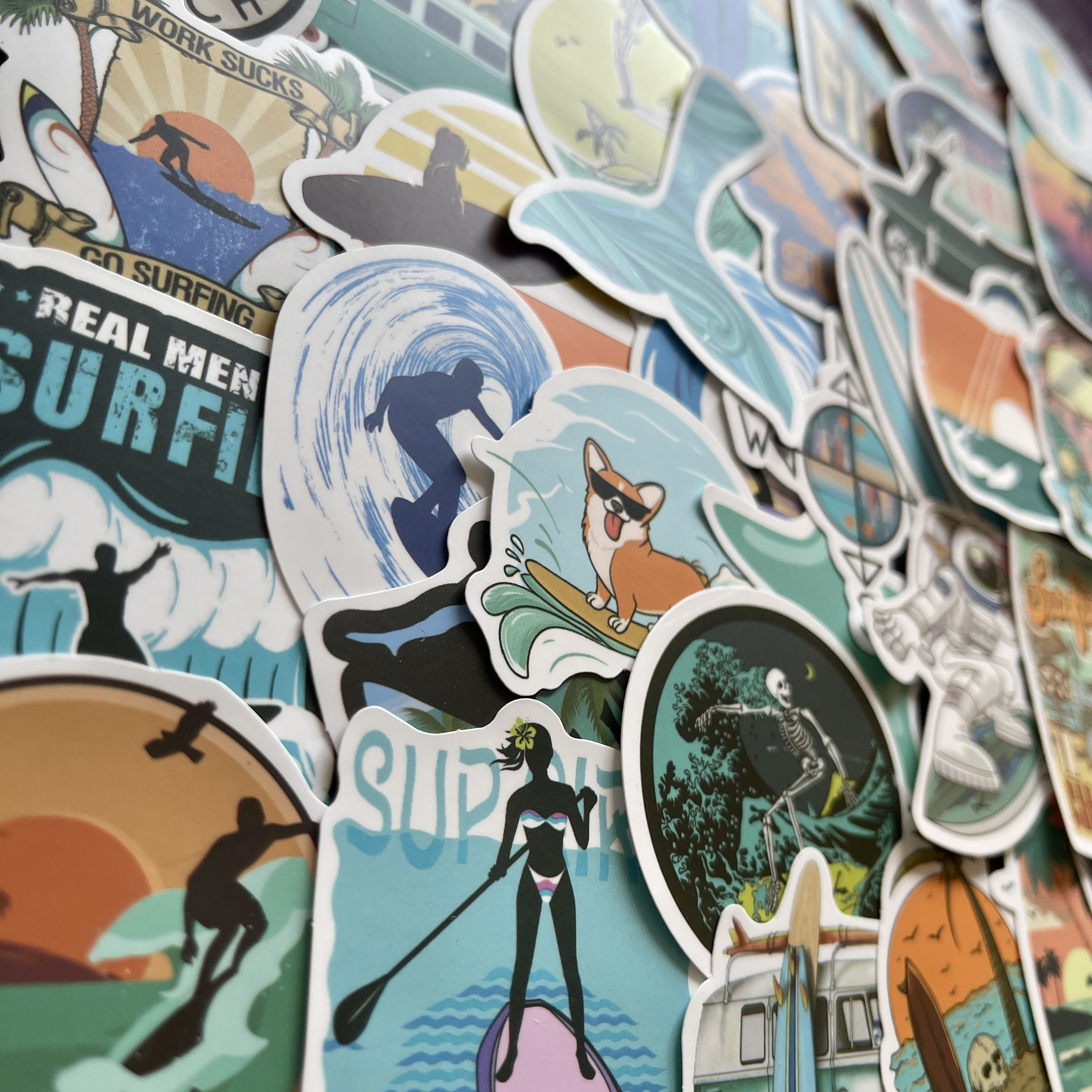25/50 Vinyl Surf Stickers Die Cut Decal Set Waterproof - Etsy