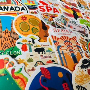 25/50 Vinyl Spain Stickers, Die Cut Decal Set, Waterproof Reusable ...