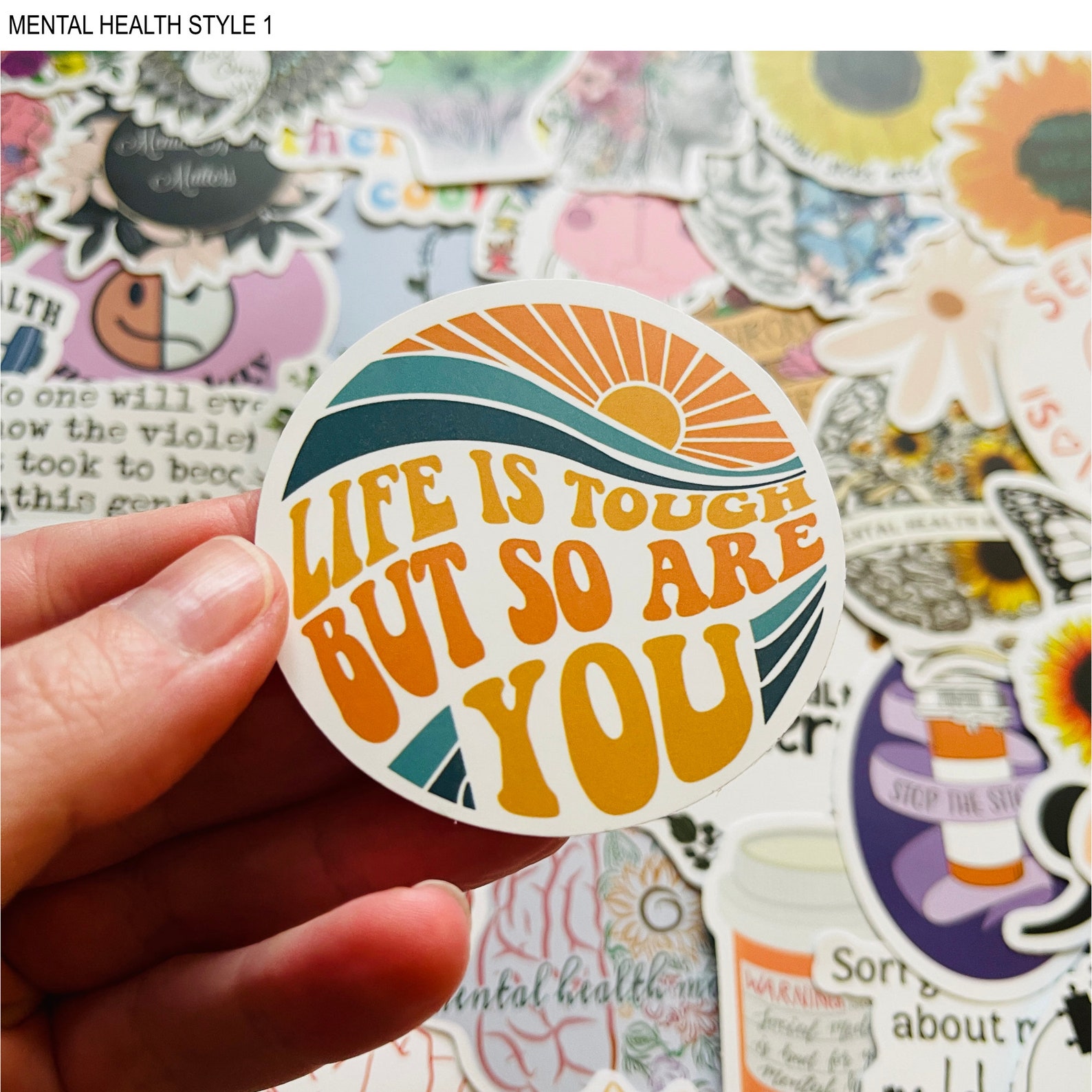 25/50 Vinyl Mental Health Stickers, Die Cut Decal Set, Waterproof ...