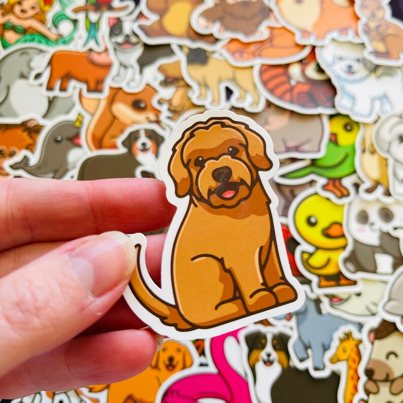 25/50 Vinyl Animal Stickers Die Cut Decal Set Waterproof | Etsy