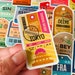 25/50 Vinyl Travel Ticket Stickers, Die Cut Decal Waterproof Reusable ...