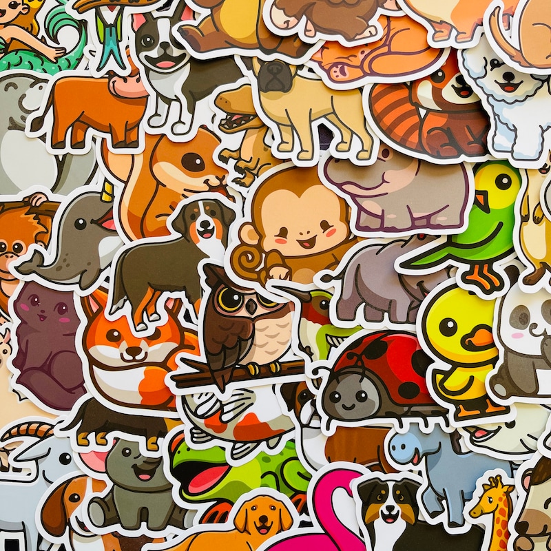 Animal Stickers - Etsy