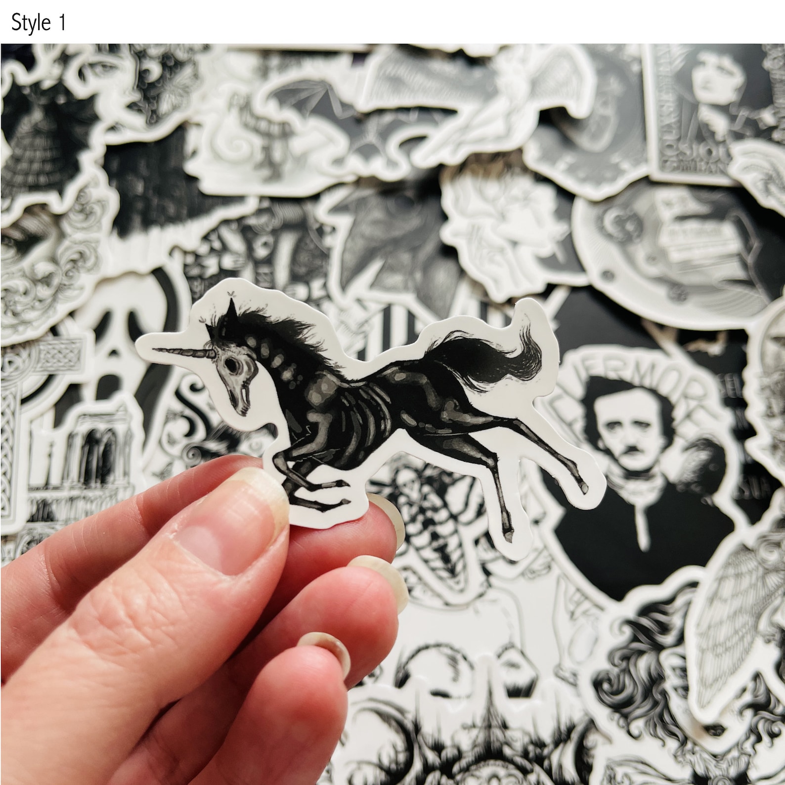 25/50 Vinyl Goth Stickers Durable Die Cut Decal Set - Etsy