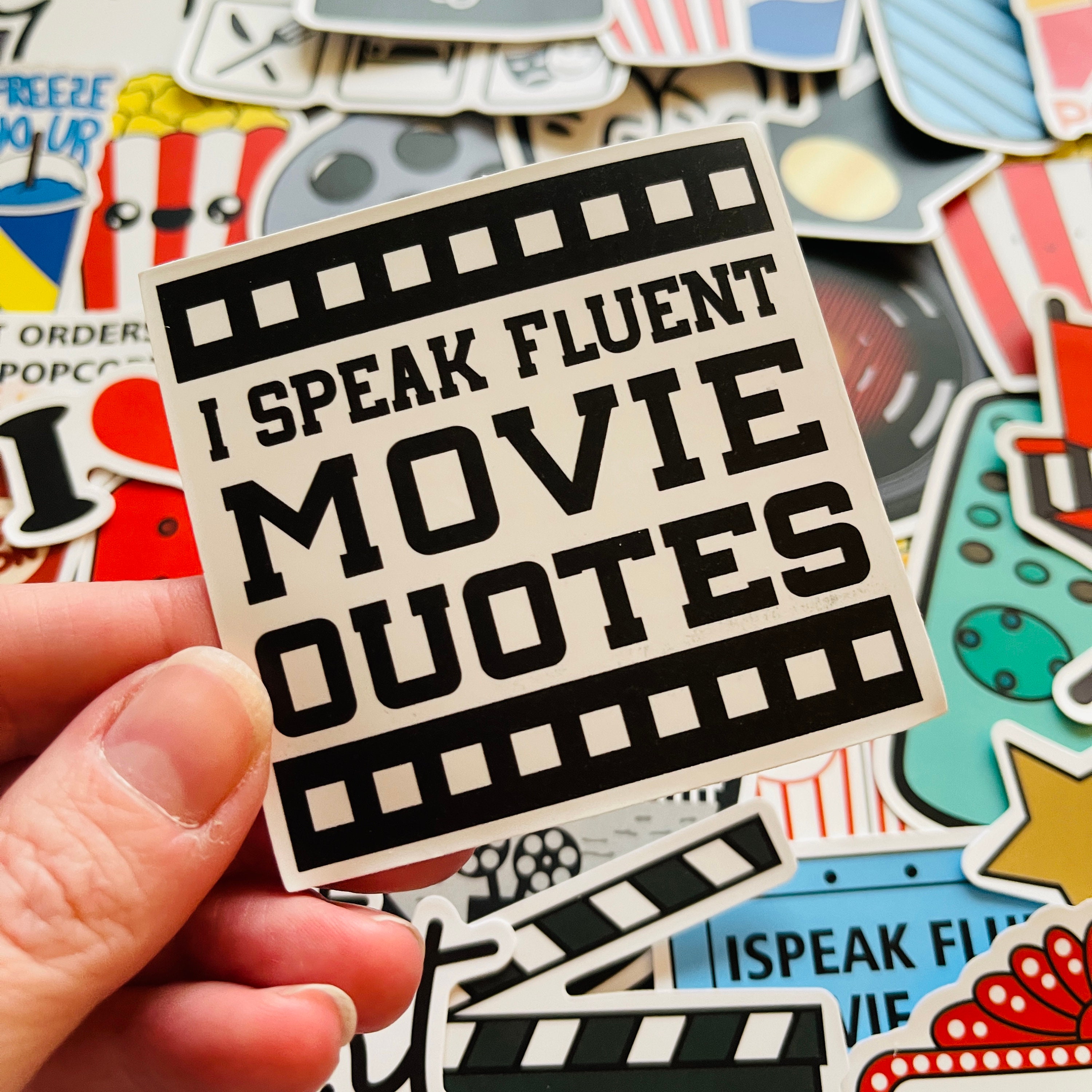 25/50 Vinyl Movie Night Stickers Die Cut Decal Set - Etsy UK