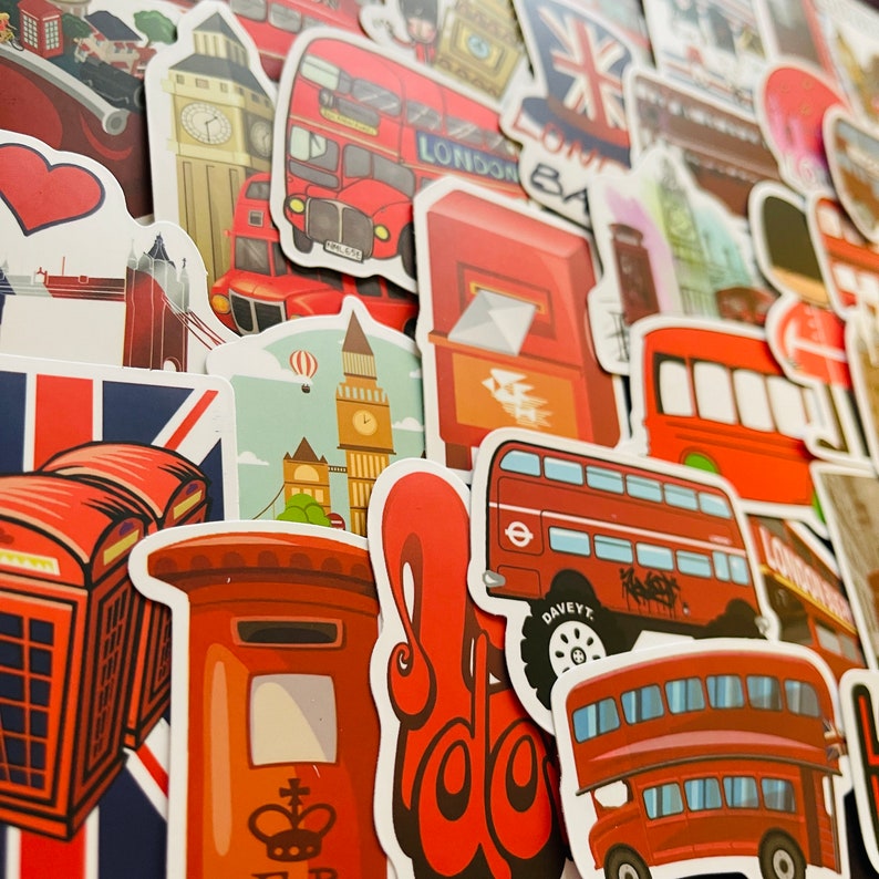 25/50 Vinyl London Stickers Die Cut Decal Set Waterproof - Etsy