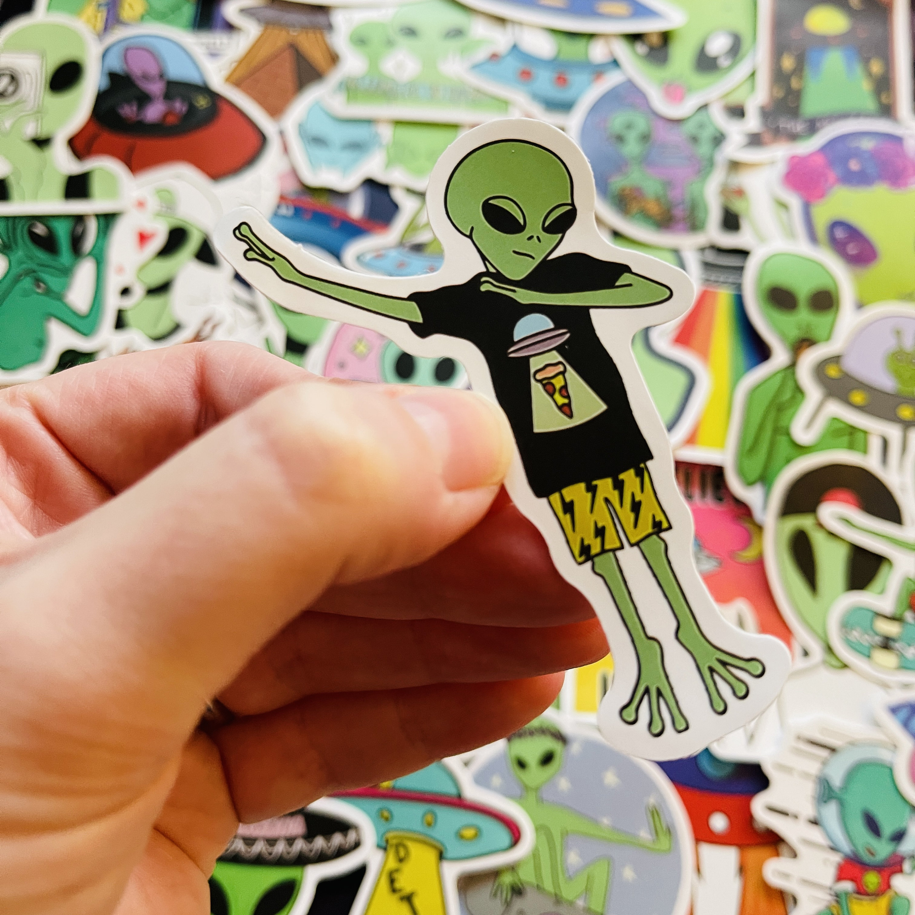 25/50 Vinyl Funny Alien Stickers Die Cut Decal Set | Etsy