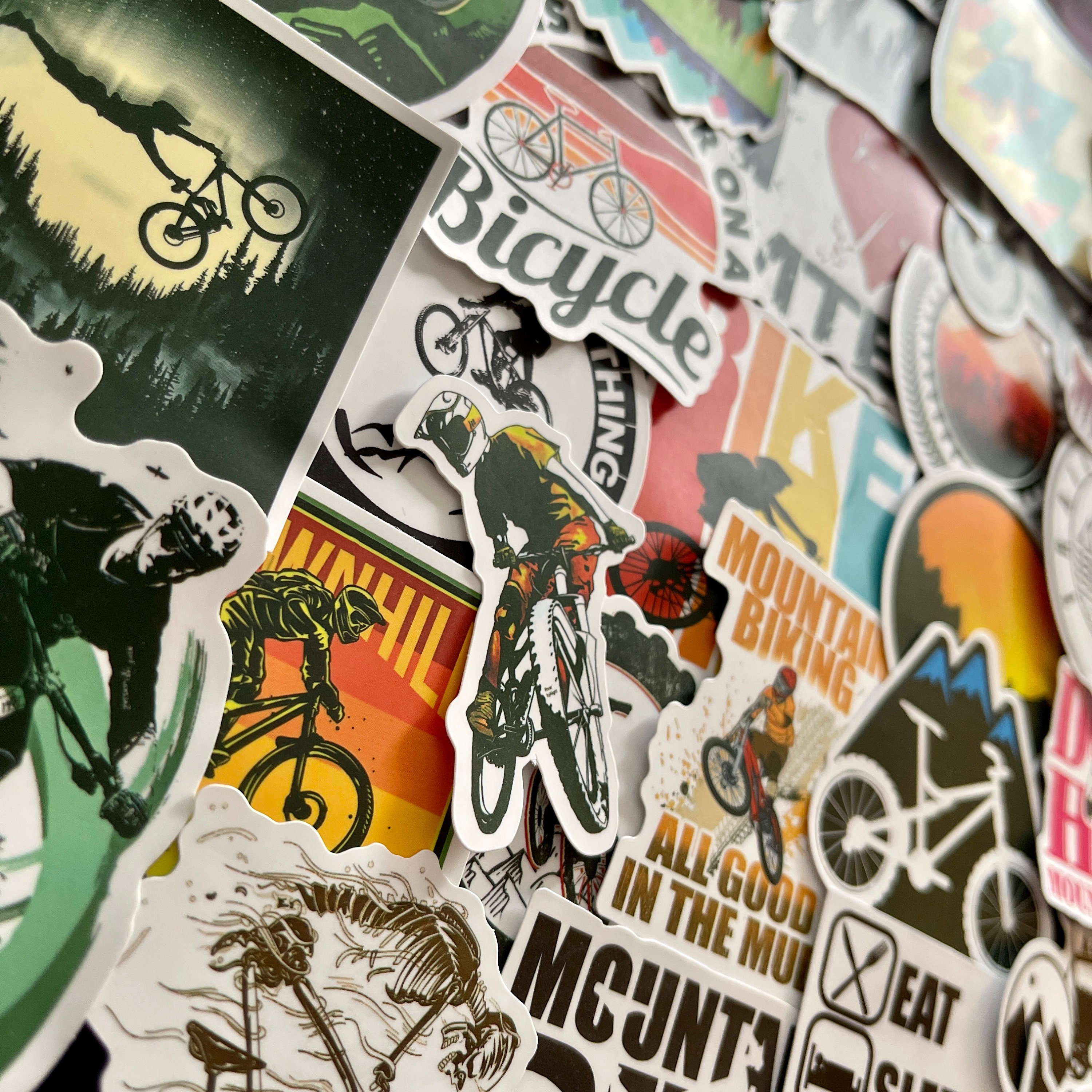 25/50 Vinyl Mountain Bike Stickers Die Cut Decal Set - Etsy UK