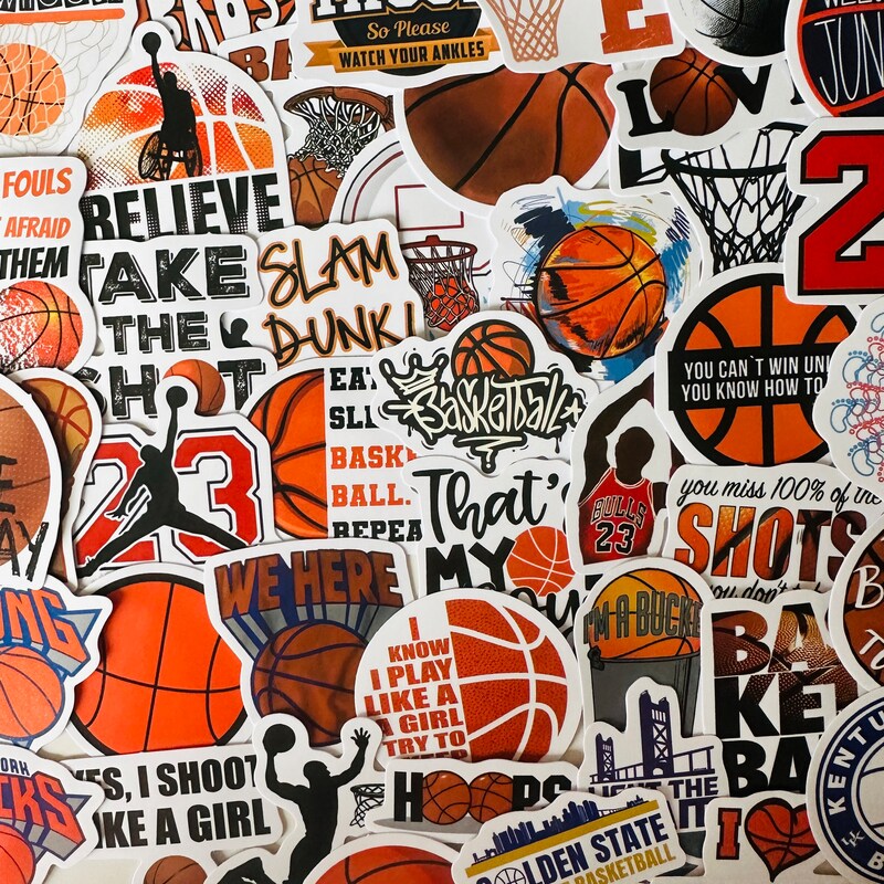Basketball Stickers - Etsy