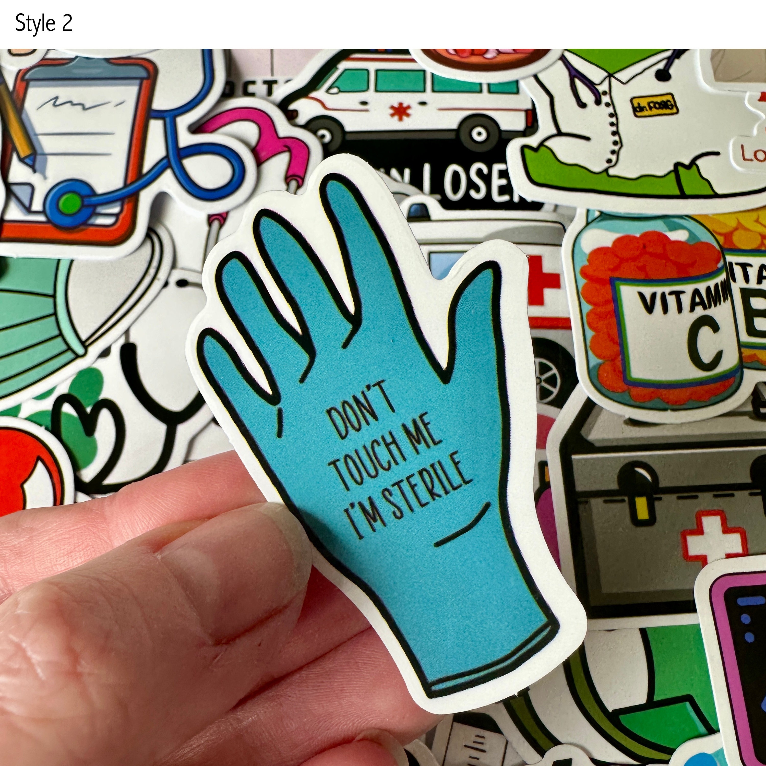 25/50 Vinyl Doctor Stickers, Durable Die Cut Decal Set, Waterproof ...