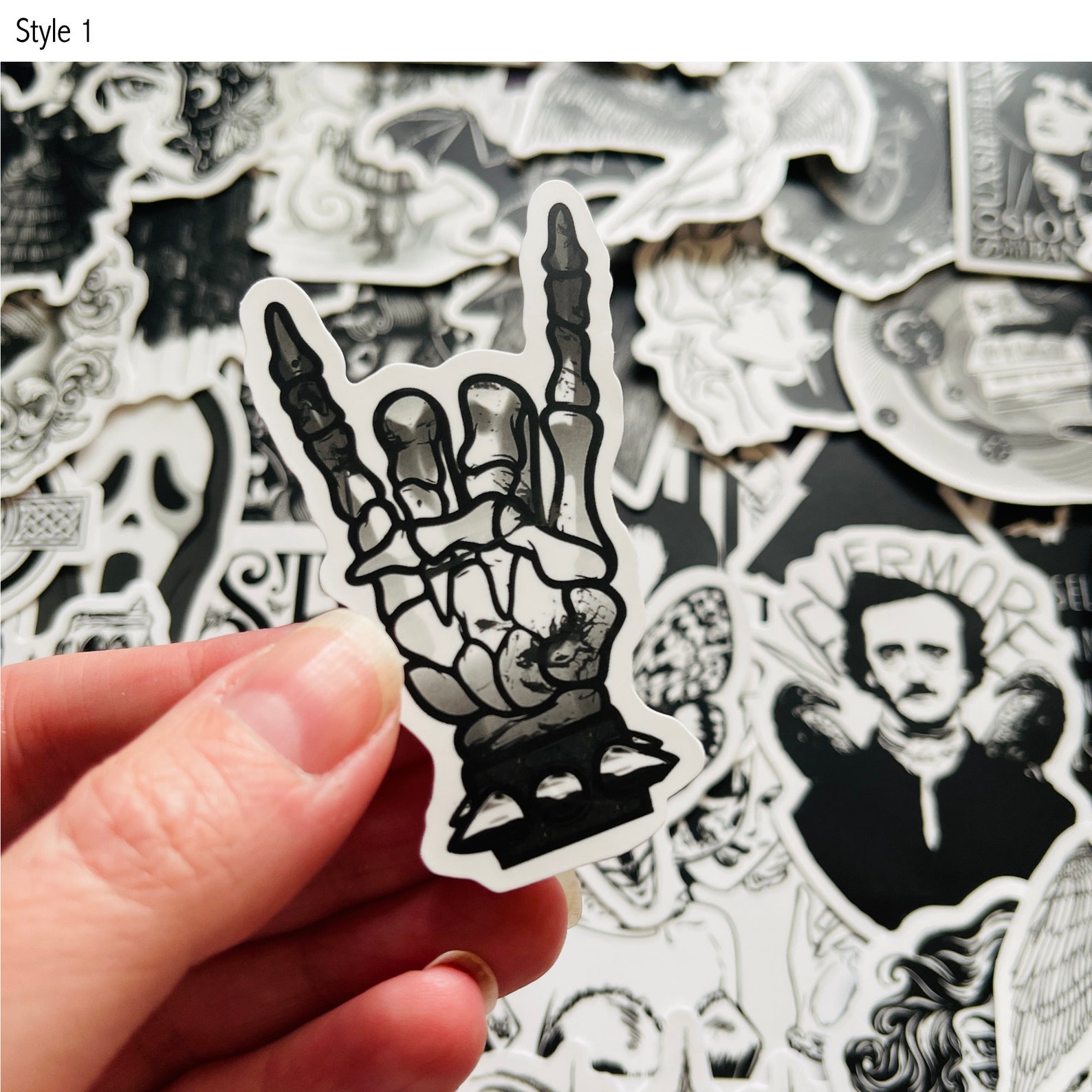 25/50 Vinyl Goth Stickers Durable Die Cut Decal Set - Etsy