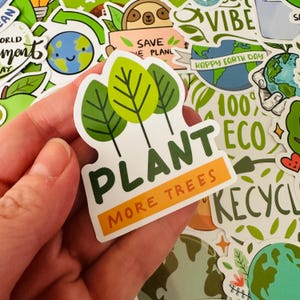 25/50 Vinyl Environment Stickers, Die Cut Decal Set, Waterproof ...