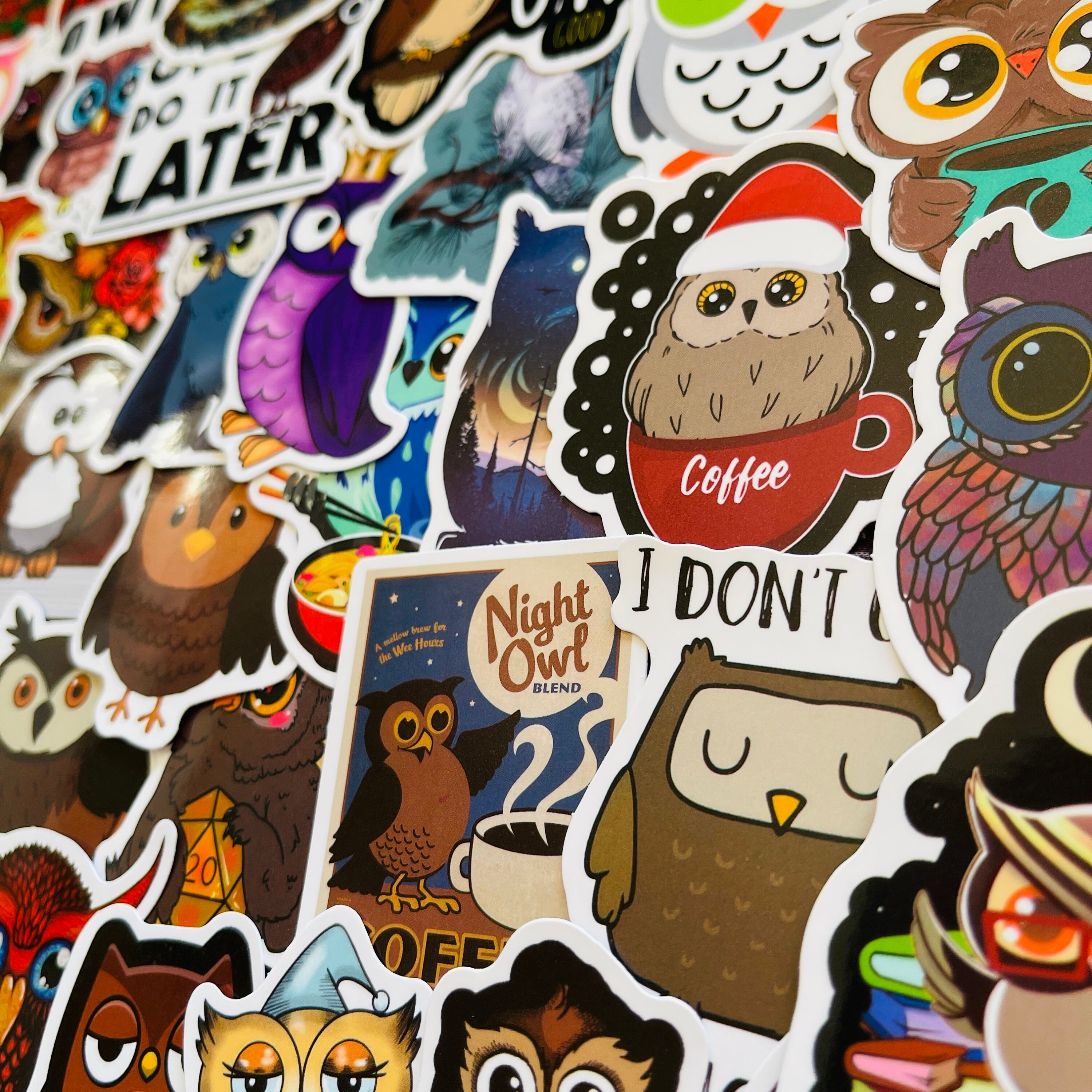 25/50 Vinyl Owl Stickers Die Cut Decal Set Waterproof - Etsy