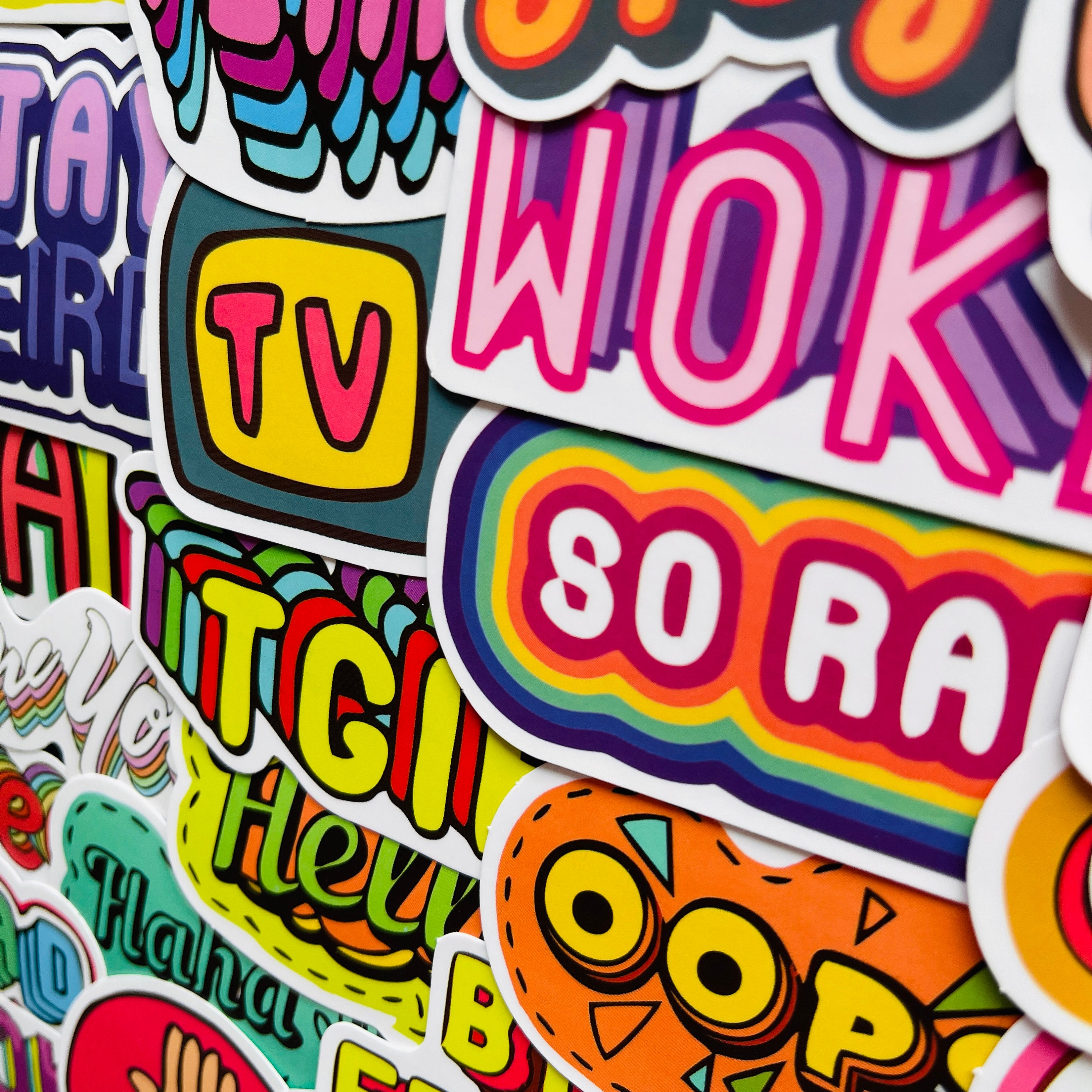 25/50 Vinyl Cool Words Stickers Die Cut Decal Set - Etsy