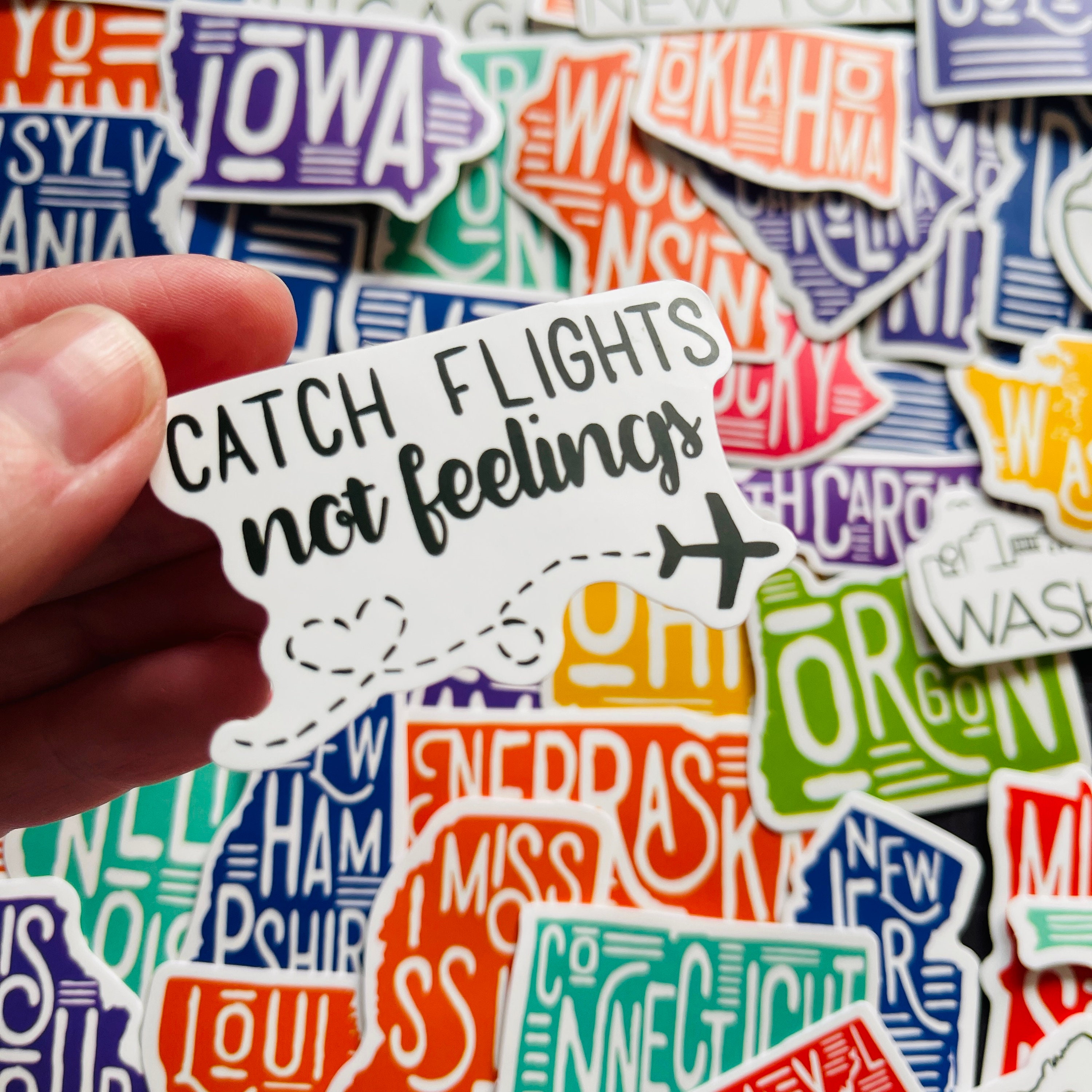 25/50 Vinyl US State Stickers Die Cut Decal Set Waterproof | Etsy