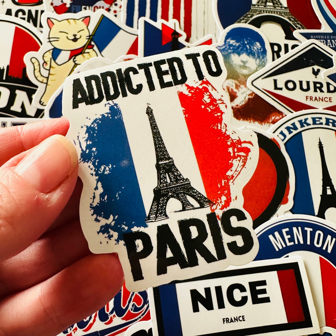 25/50 Vinyl France Stickers, Die Cut Decal Set, Waterproof Reusable ...