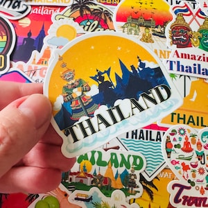 25/50 Vinyl Thailand Stickers Die Cut Decal Set, Waterproof Reusable ...