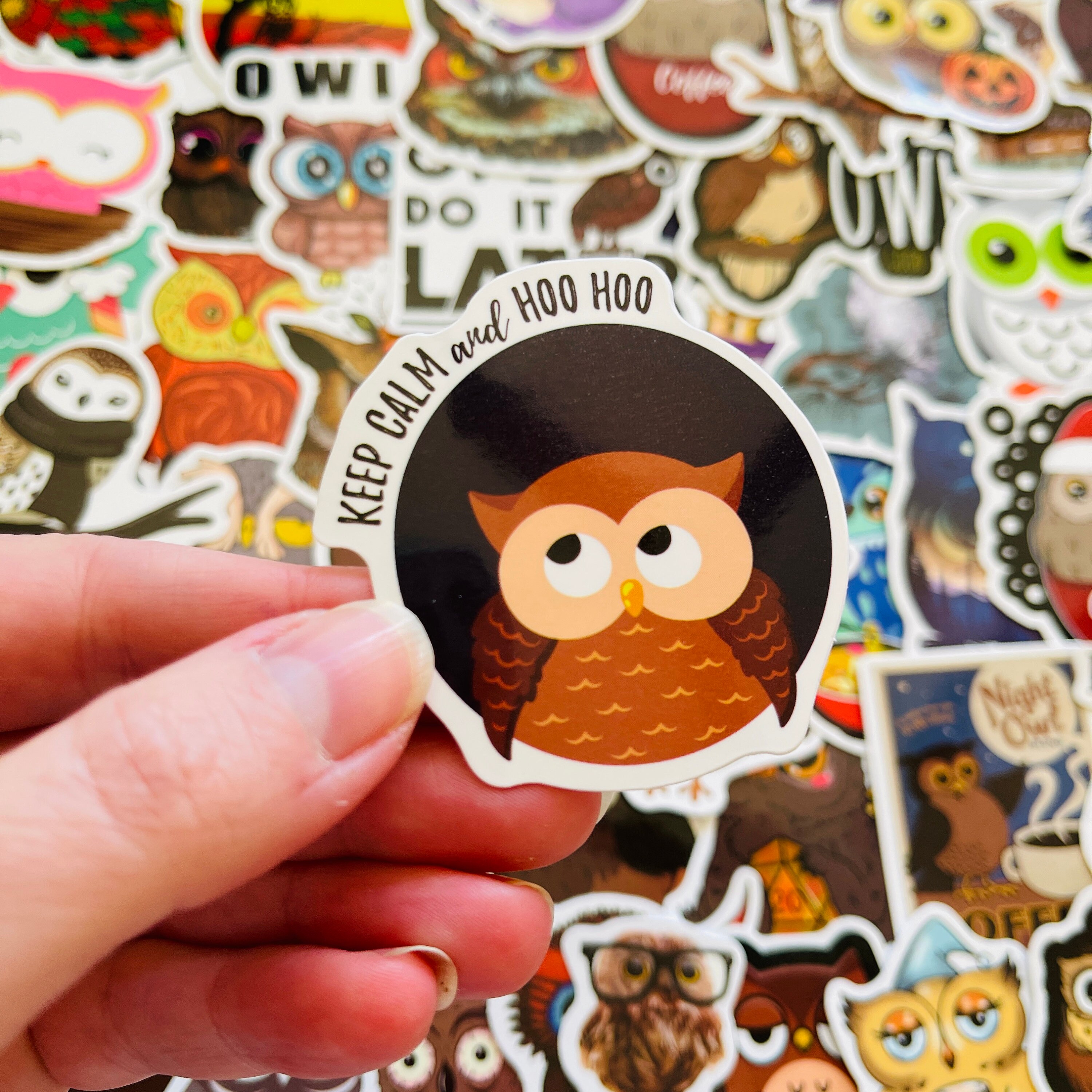25/50 Vinyl Owl Stickers Die Cut Decal Set Waterproof - Etsy