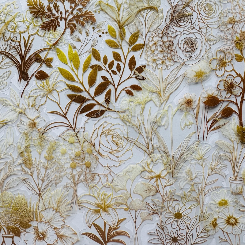 Botanical Stickers on Clear - Etsy UK