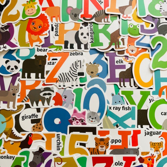 25/50 Vinyl ABC 123 Stickers Die Cut Decal Set Waterproof - Etsy