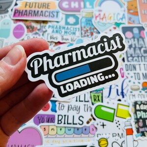 25/50 Vinyl Pharmacist Stickers, Die Cut Decal Set, Waterproof Reusable ...
