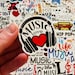25/50 Vinyl Music Theme Stickers Die Cut Decal Set - Etsy