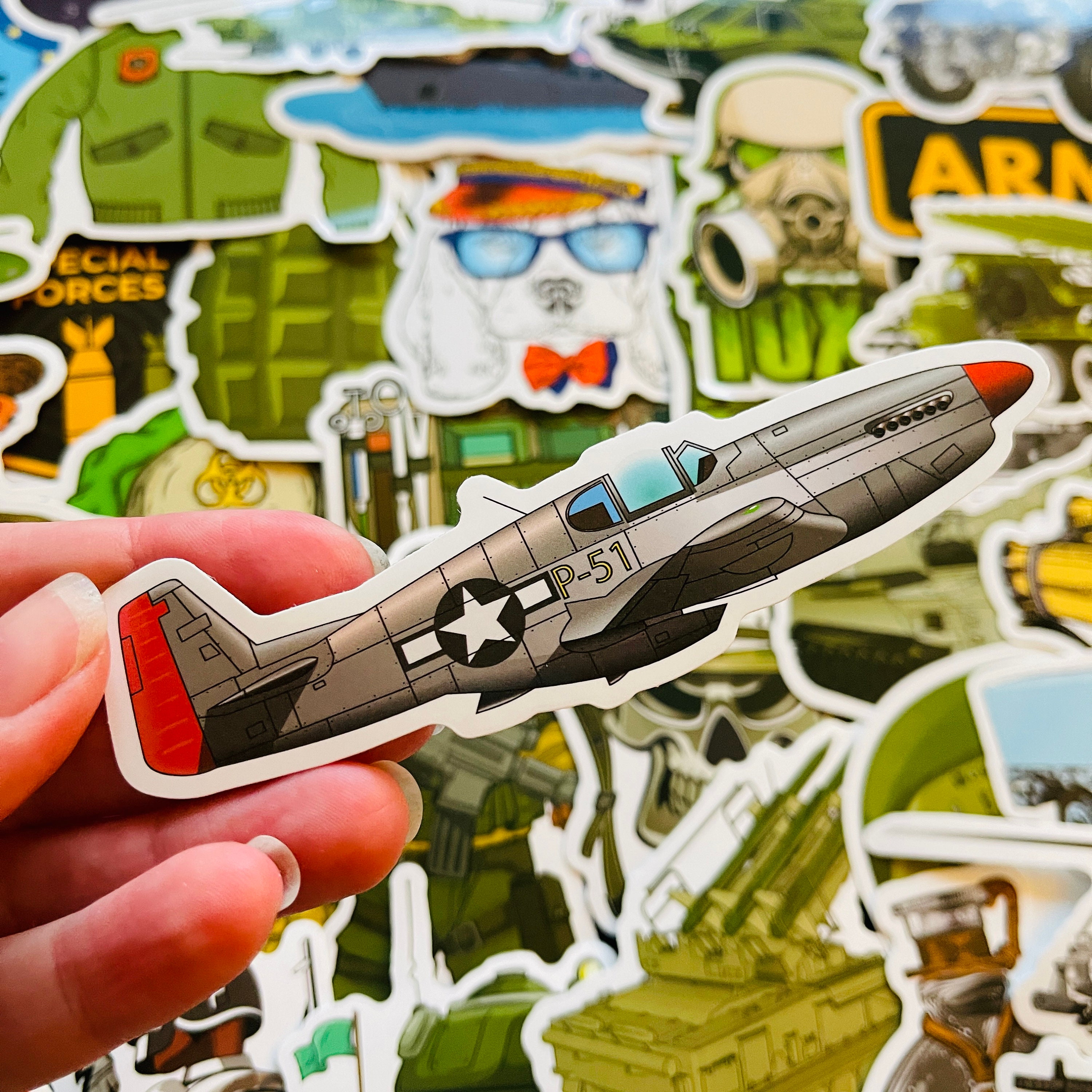 25/50 Vinyl Military Themed Stickers Die Cut Decal Set | Etsy