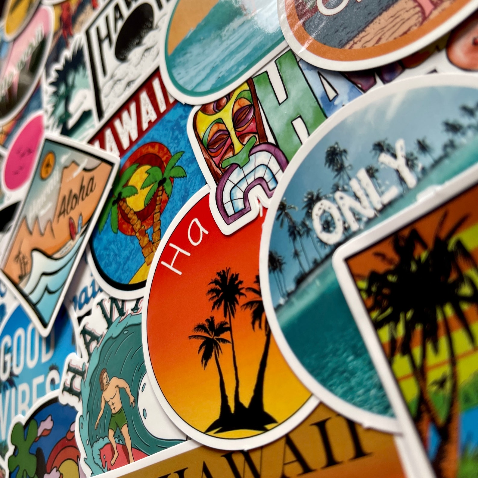 25/50 Vinyl Hawaii Stickers Die Cut Decal Set Waterproof - Etsy