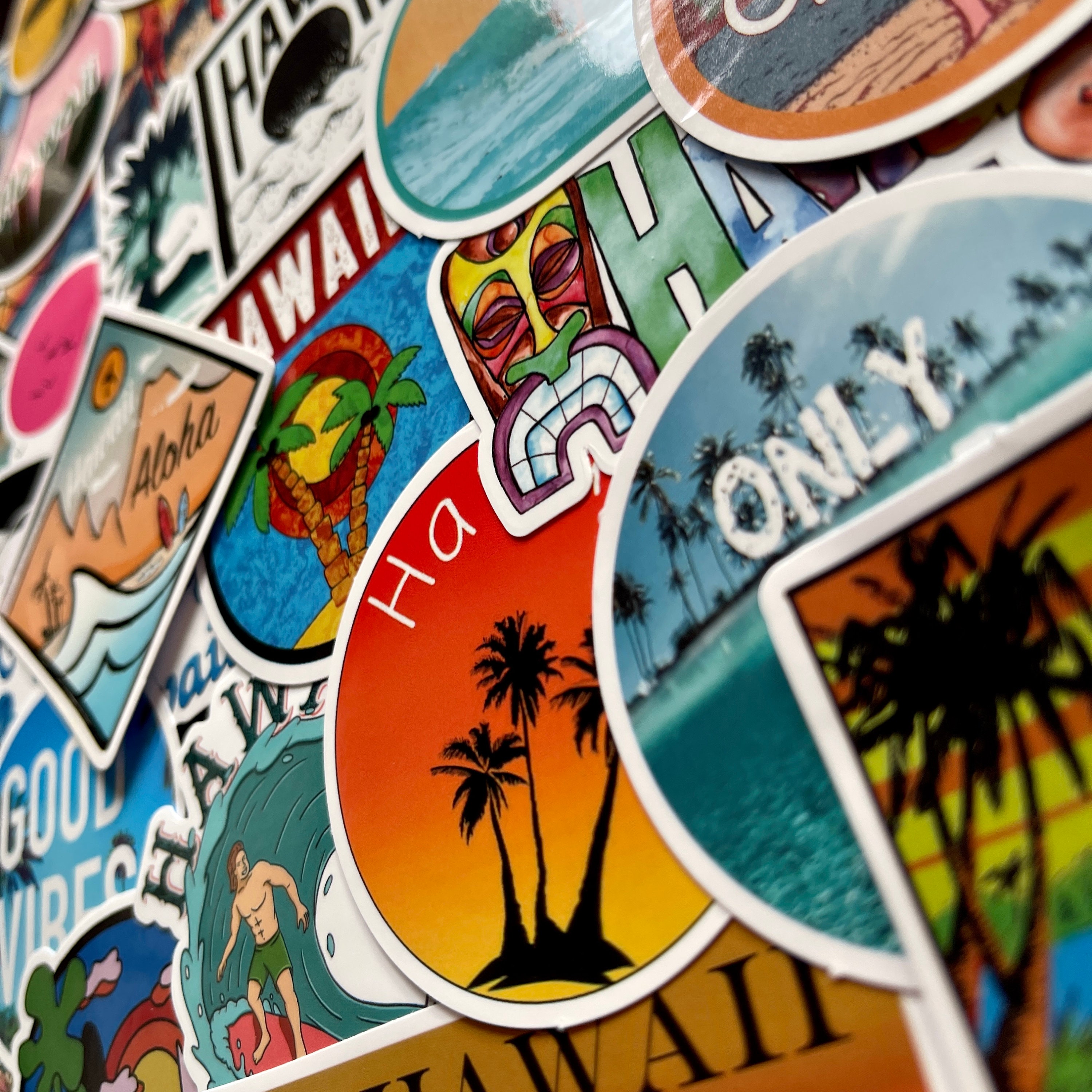 25/50 Vinyl Hawaii Stickers Die Cut Decal Set Waterproof - Etsy UK