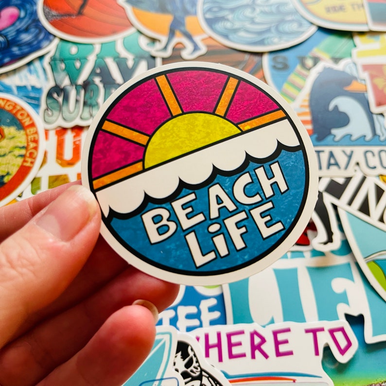 25/50 Vinyl Surf Stickers Die Cut Decal Set Waterproof - Etsy UK