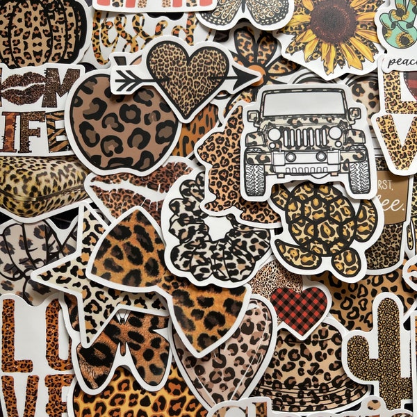 Leopard Stickers - Etsy UK