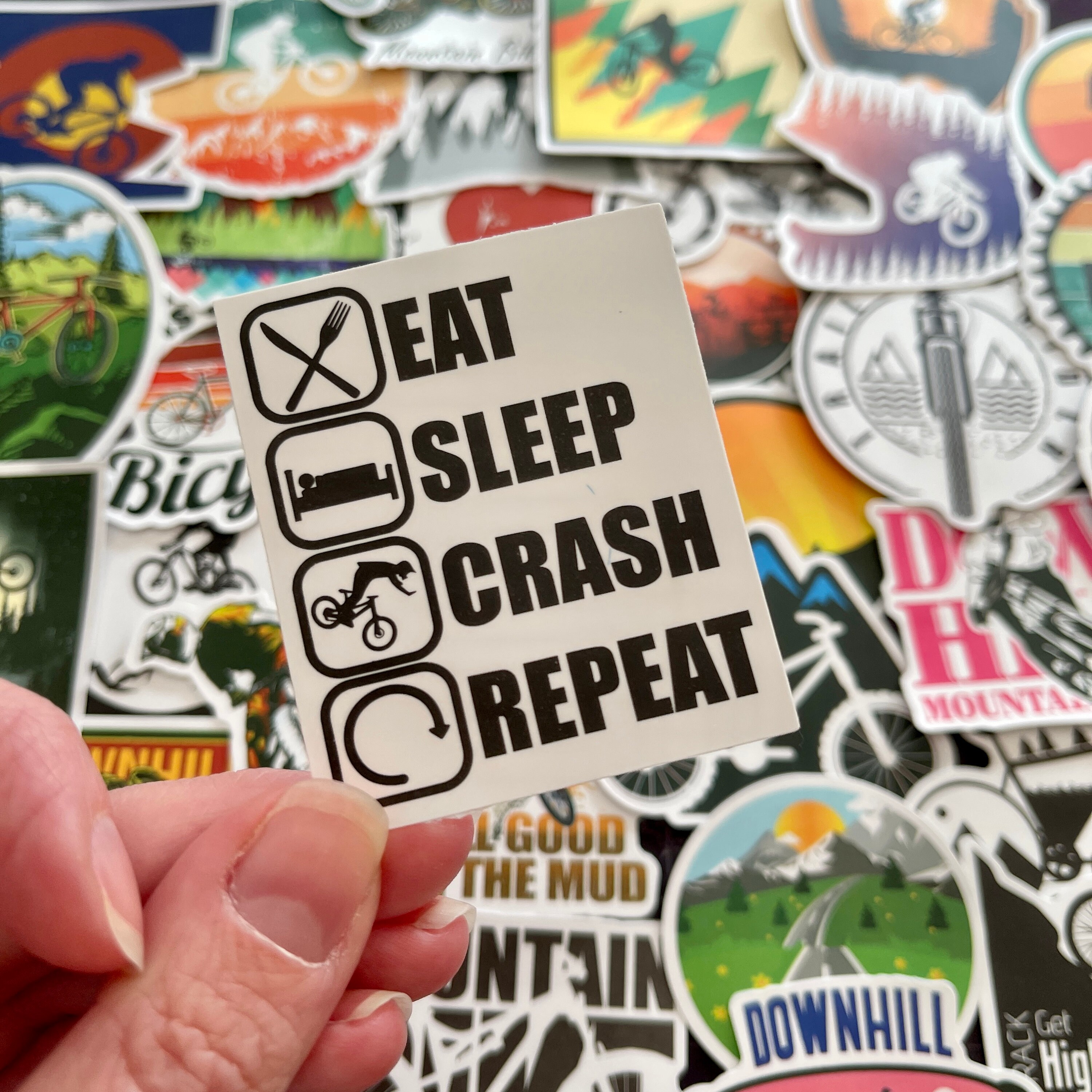 25/50 Vinyl Mountain Bike Stickers Die Cut Decal Set - Etsy UK