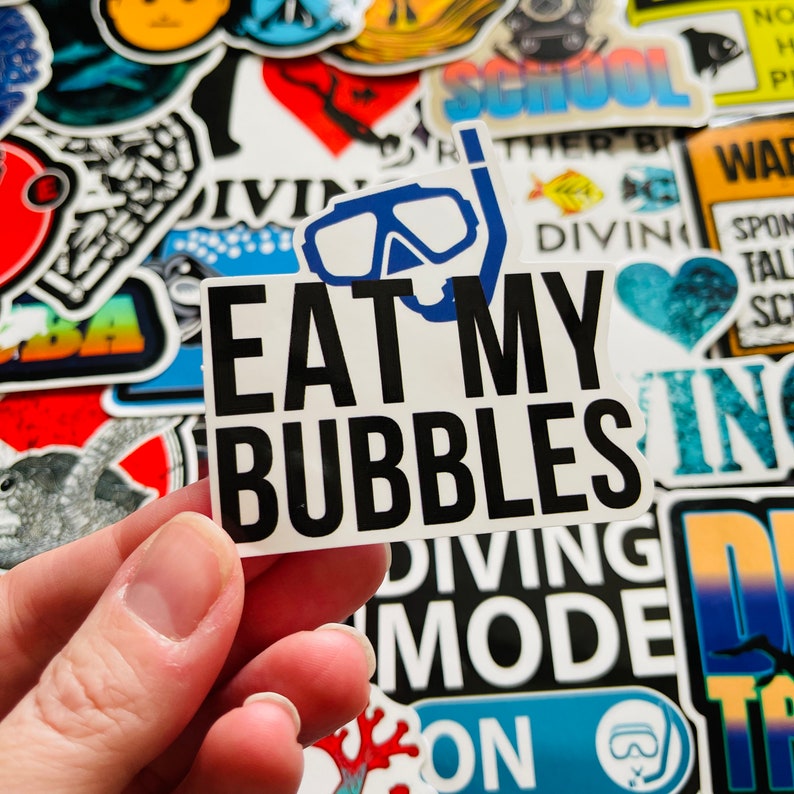 25 50 Vinyl Diving Sticker Pack Die Cut Decal Set - Etsy