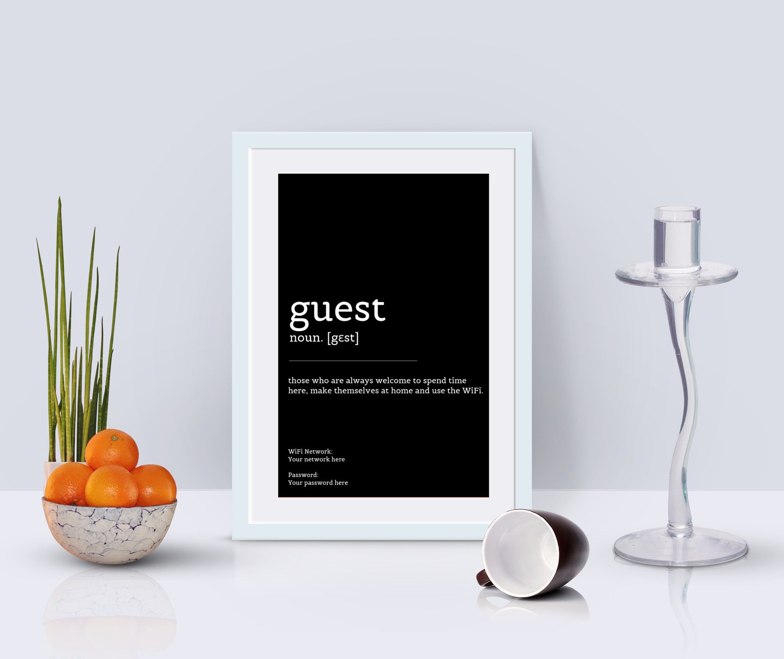 Guest Definition Digital Printable Art Customized Wifi Wall - Etsy