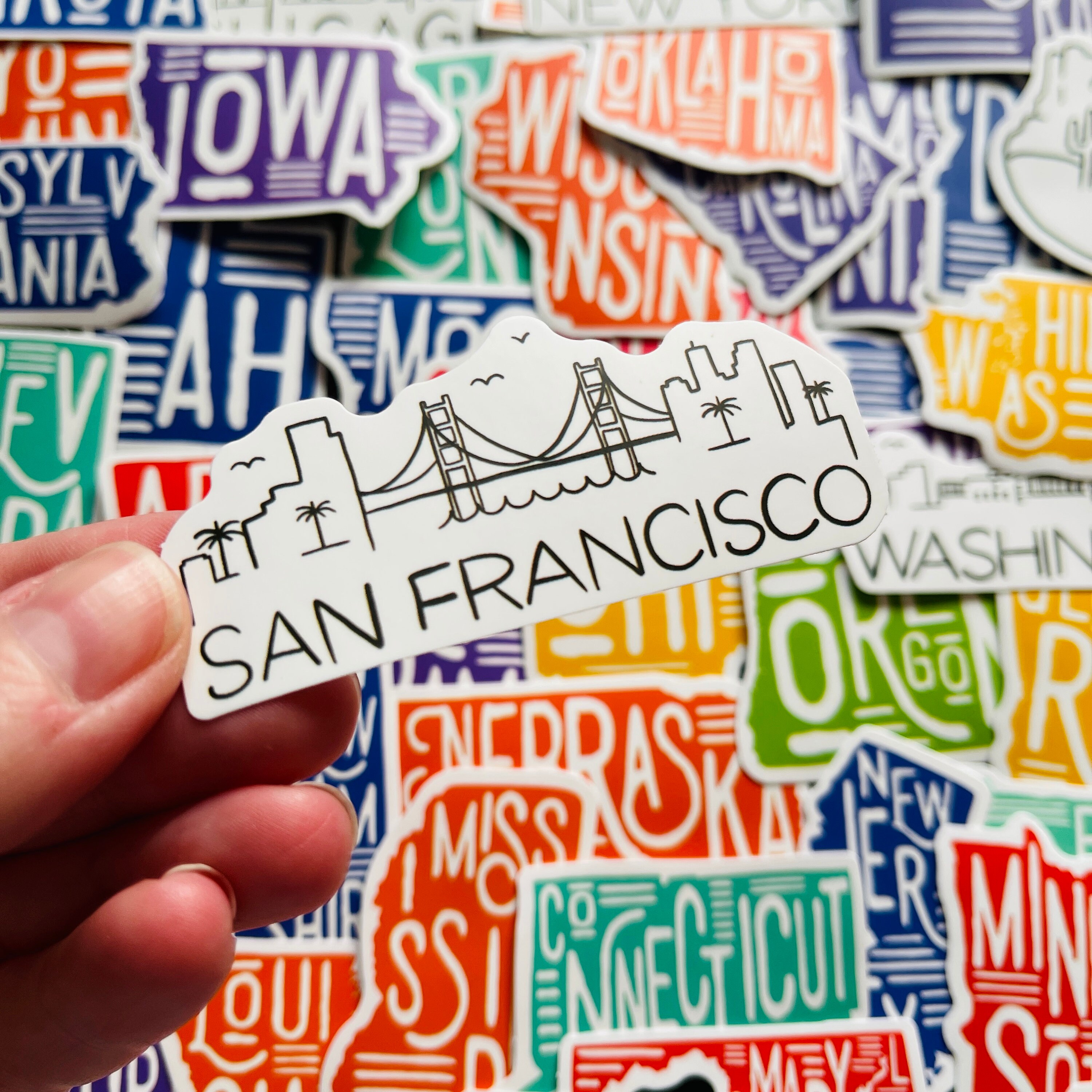 25/50 Vinyl US State Stickers Die Cut Decal Set Waterproof | Etsy