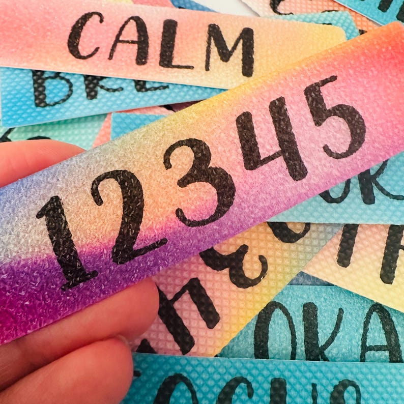 5 Vinyl Sensory Textured Fidget Stickers, Waterproof Reusable, Anxiety ...