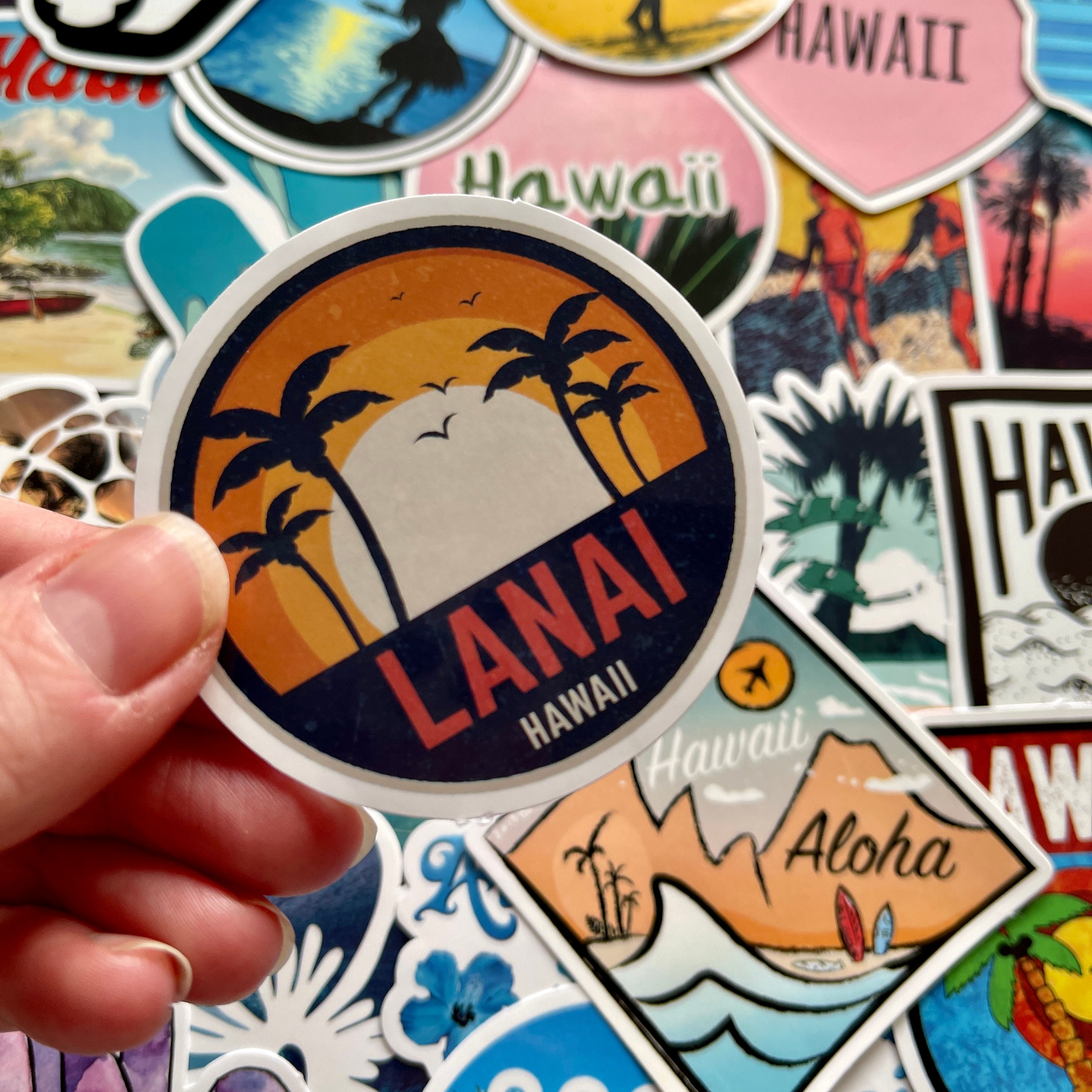 25/50 Vinyl Hawaii Stickers Die Cut Decal Set Waterproof - Etsy UK