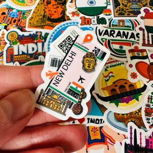 25/50 Vinyl India Stickers, Die Cut Decal Set, Waterproof Reusable ...