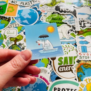 25/50 Vinyl Environment Stickers, Die Cut Decal Set, Waterproof ...