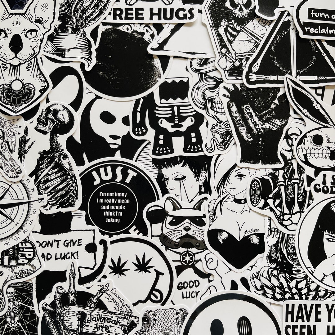 25/50/100 Vinyl Goth Graffiti Stickers, Die Cut Decal Set, Waterproof ...