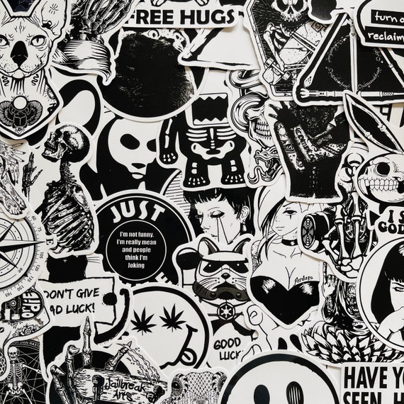 25/50/100 Vinyl Goth Graffiti Stickers Die Cut Decal Set | Etsy