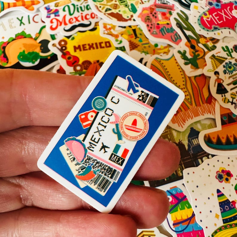 25/50 Vinyl Mexico Stickers, Die Cut Decal Set, Waterproof Reusable ...