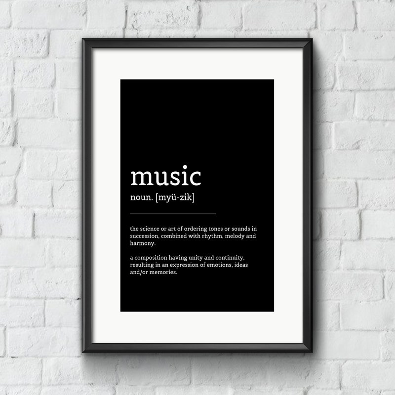Music Definition Printable Art - Etsy
