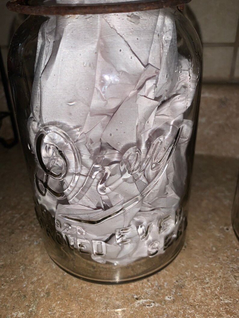 Atique Drey Canning Jars Quart Jars Pat’d 1920 Improved Ever Seal 2 ...