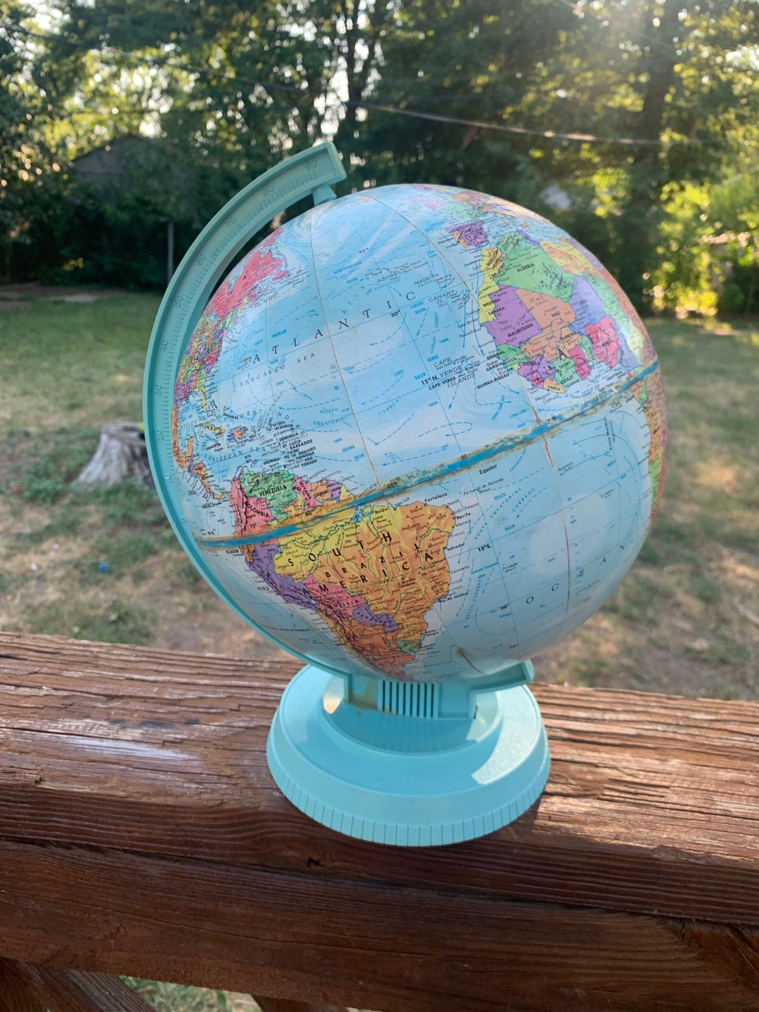 Vintage Globe 8” Maps World Scholar Series by Replogle Globes Inc. 1970 ...